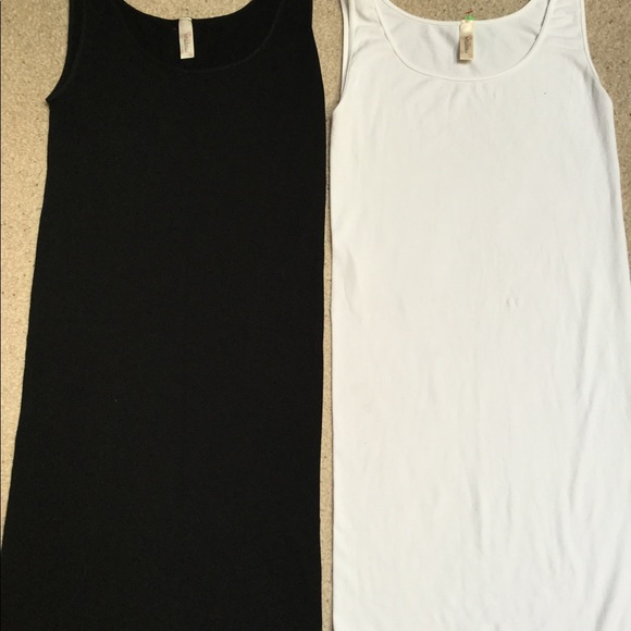 Nikibiki | Tops | 2 Nikibiki Extra Long Tank Topsone Black Onewhite ...